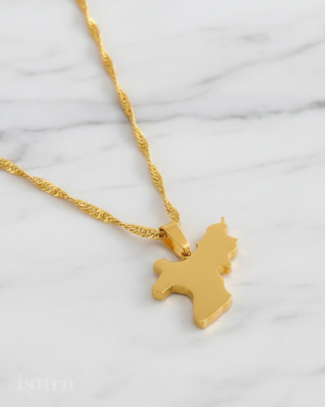 St Vincent Caribbean Island Flag Map Pendant Necklace | Isura | Africa ...